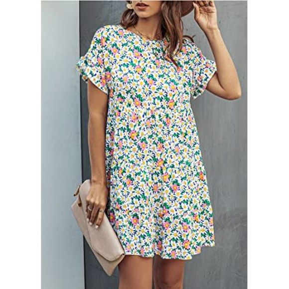 kirundo | Dresses | Kirundo 223 Summer Womens Ruffle Mini Dress Short ...